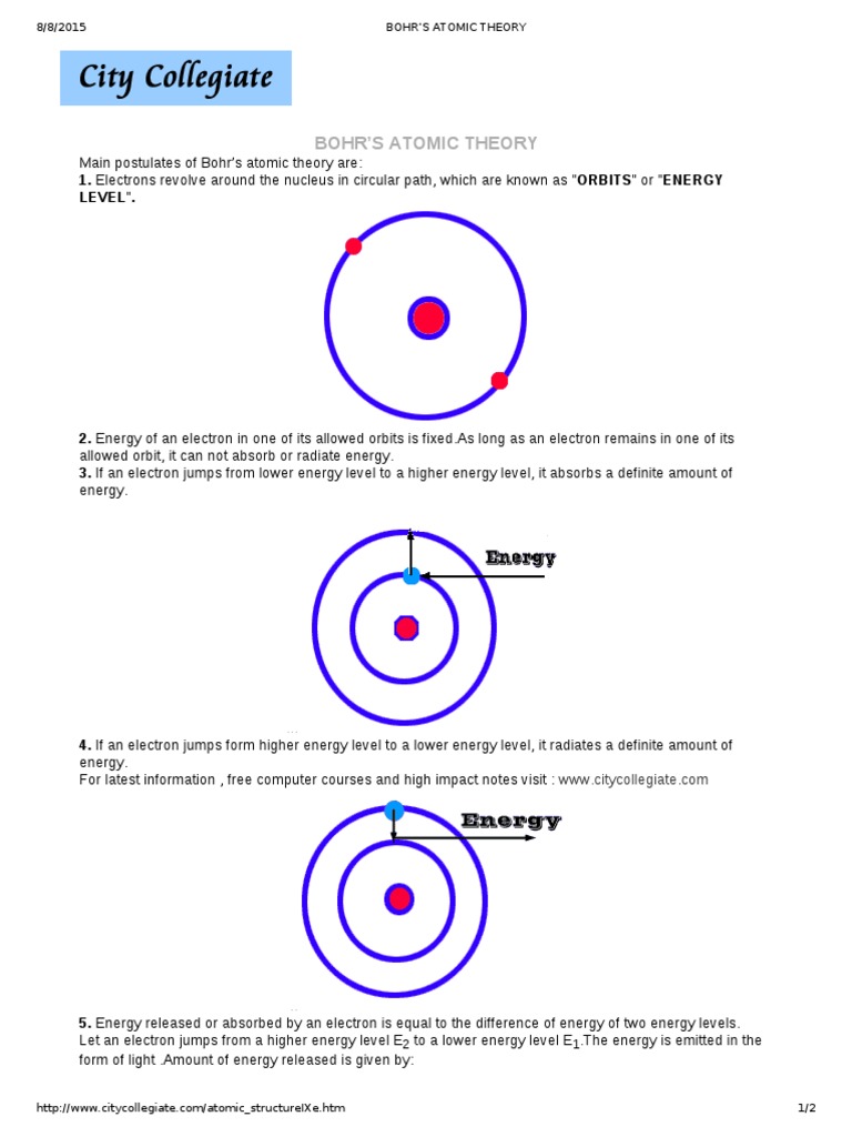 Bohr's Atomic Theory Explained | PDF | Technology & Engineering