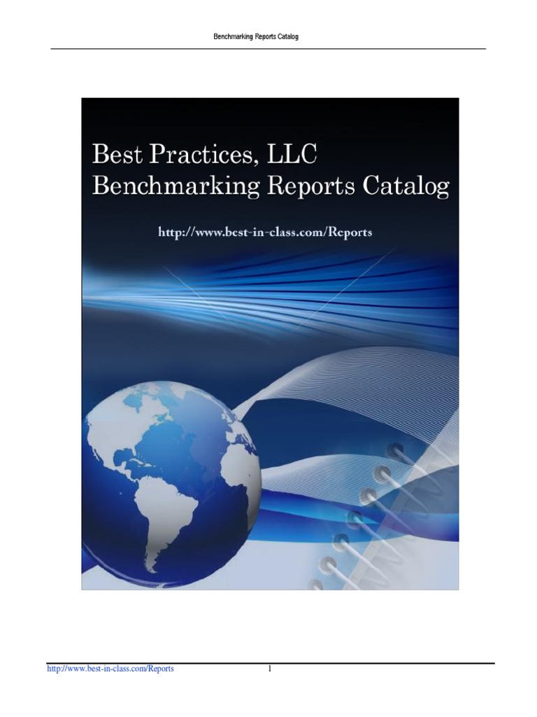 Benchmarking & Research Reports Catalog by Best Practices, LLC (Aug ...