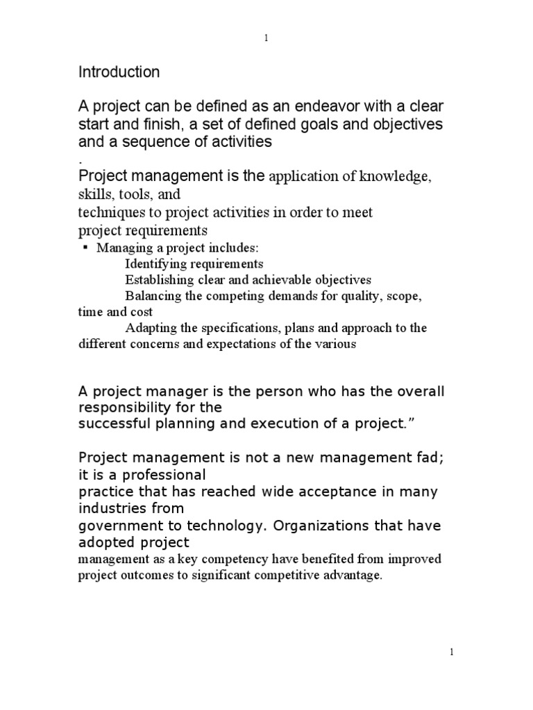 Project Planning and Management | PDF | Project Management | Goal