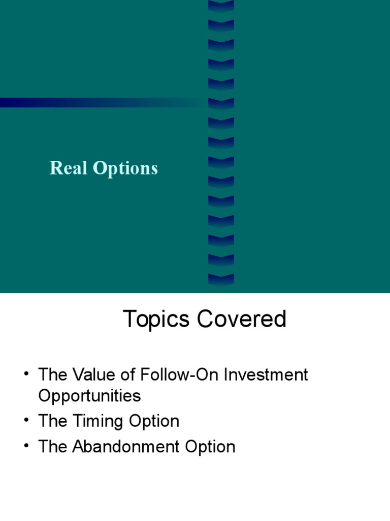 Real Options Theory | PDF | Net Present Value | Option (Finance)