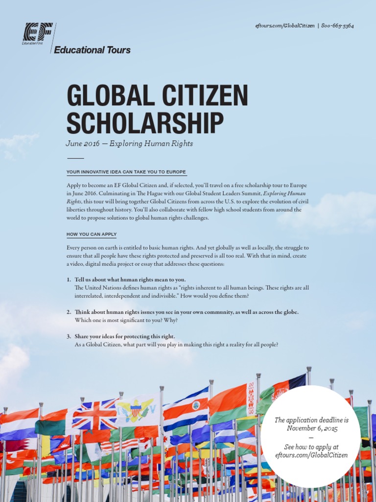 EF Global Citizen Scholarship Application | PDF | Politics | Social Science