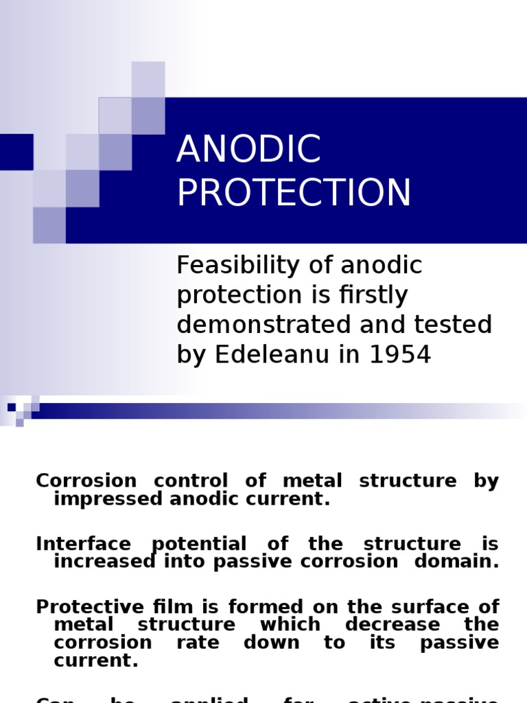 Anodic Protection | PDF | Corrosion | Anode