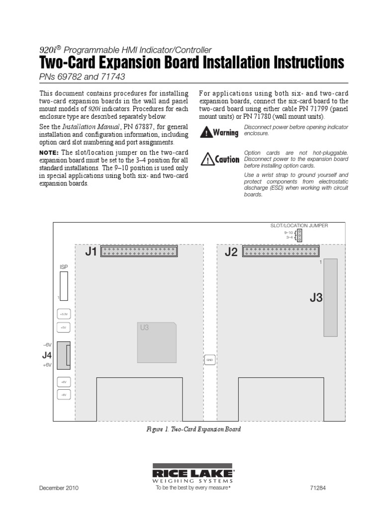 Two-Card Expansion Board Installation Instructions: 920i Programmable HMI Indicator/Controller ...