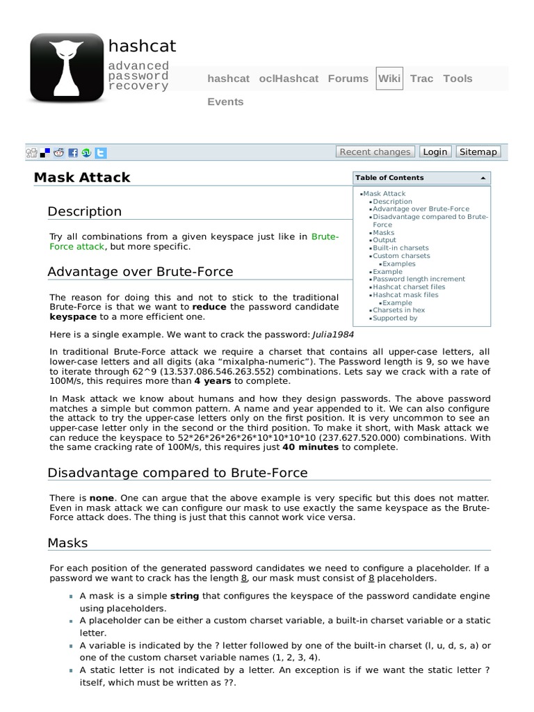 Mask Attack | PDF | Character Encoding | Password