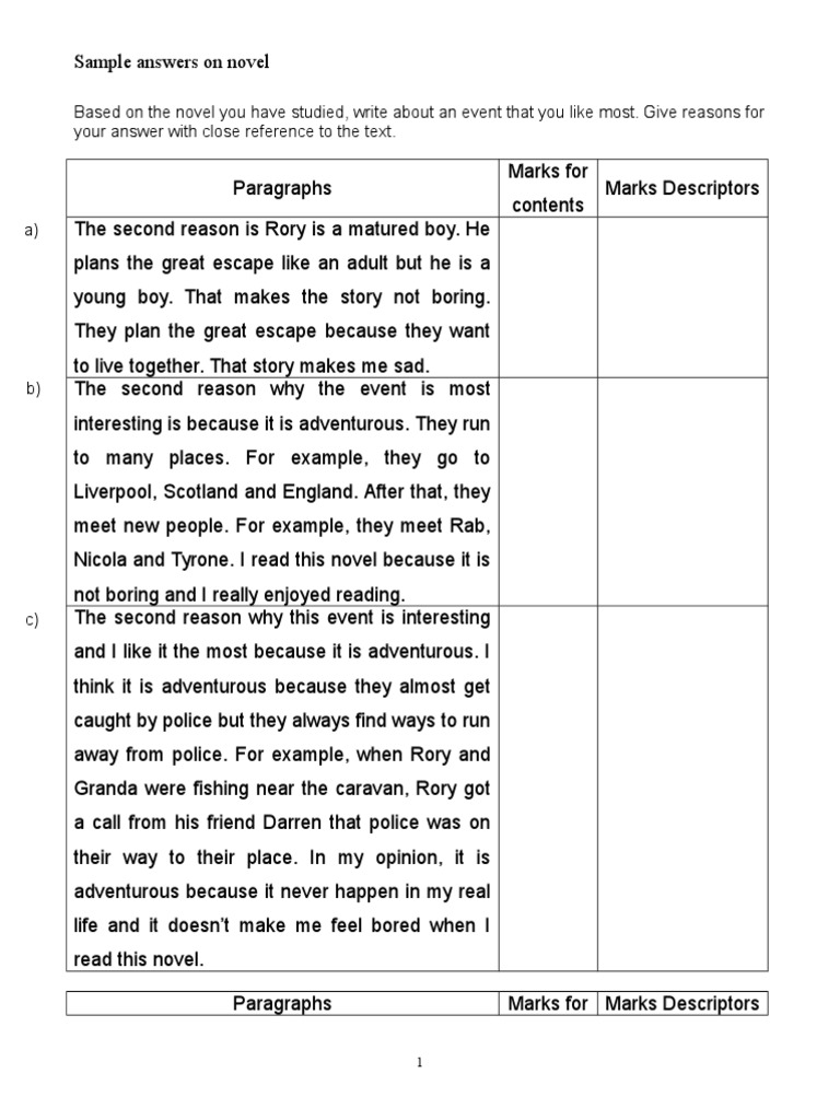 Novel Paragraph | PDF
