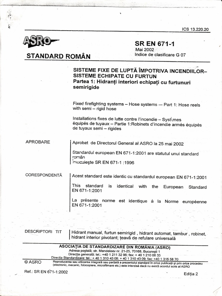 SR EN 671 1 Din 2002 | PDF