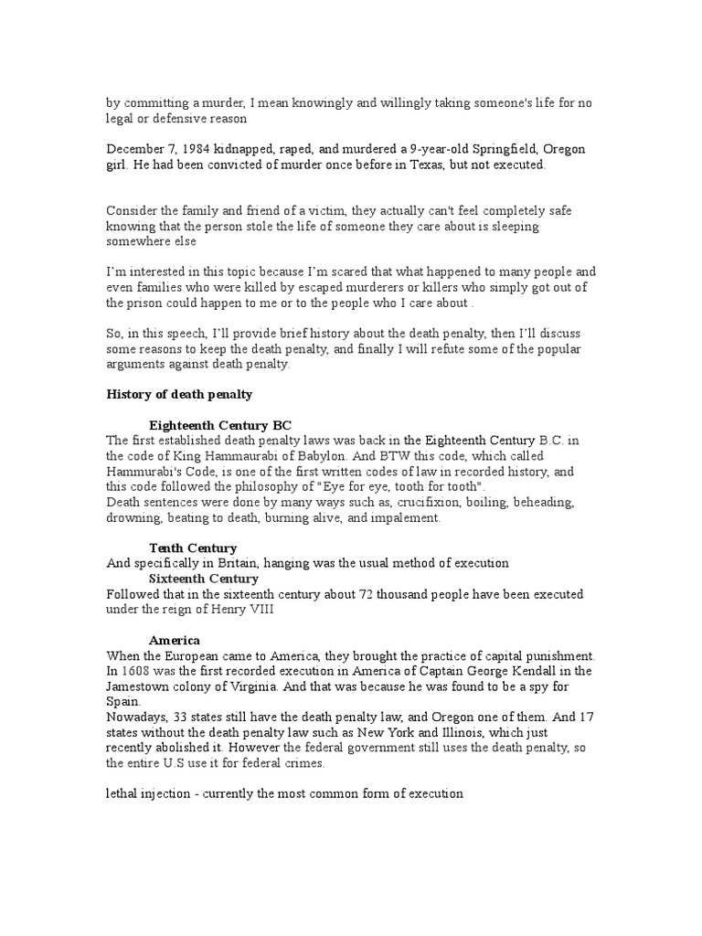 Death Penalty Paper | PDF | Capital Punishment | Murder
