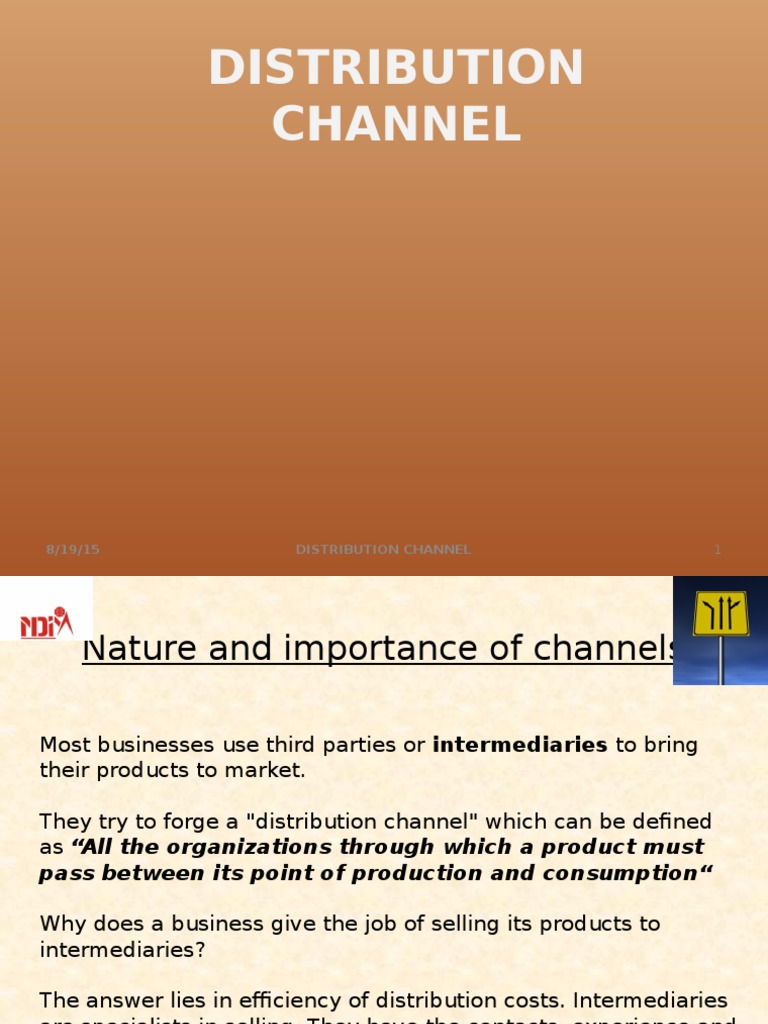 Distribution Channel | PDF | Distribution (Business) | Economic ...