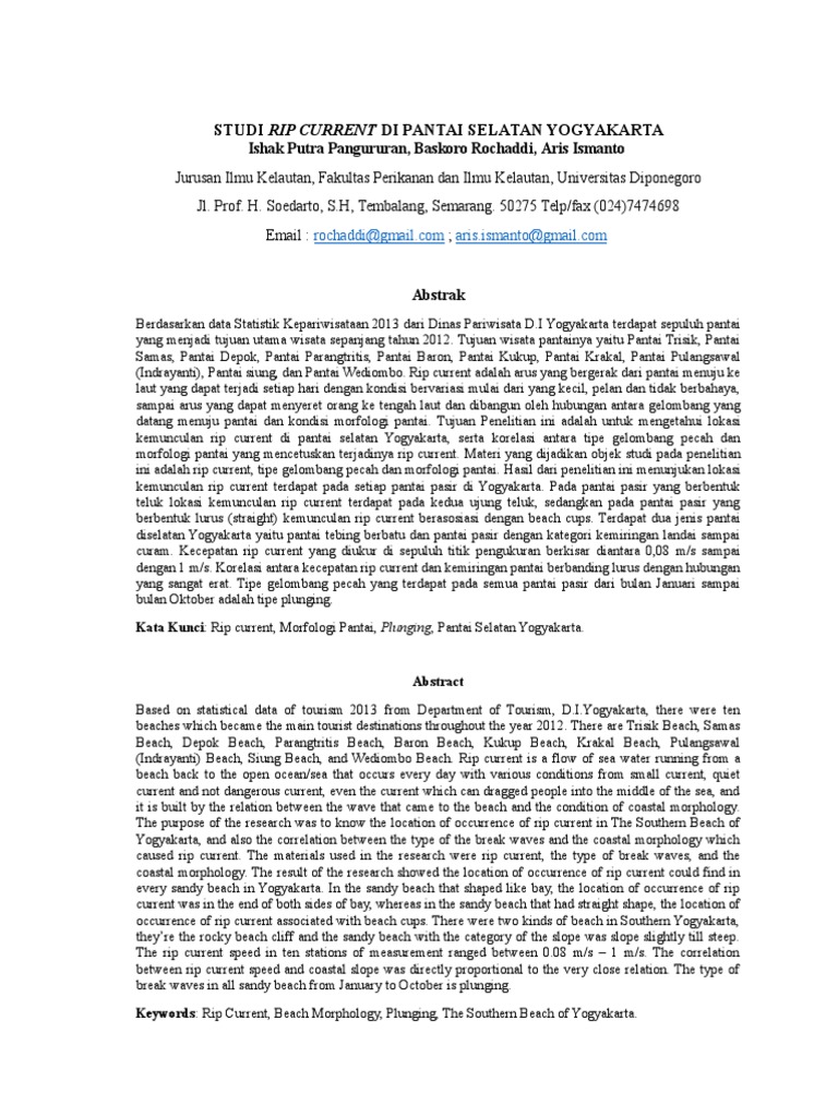 RIP CURRENT (Arus RIP) | PDF