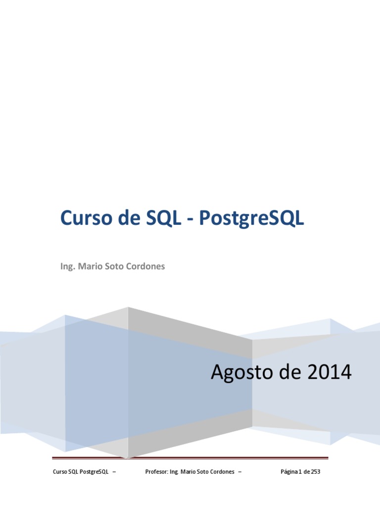 Curso SQL Postgresql PDF | PDF | Postgre Sql | SQL