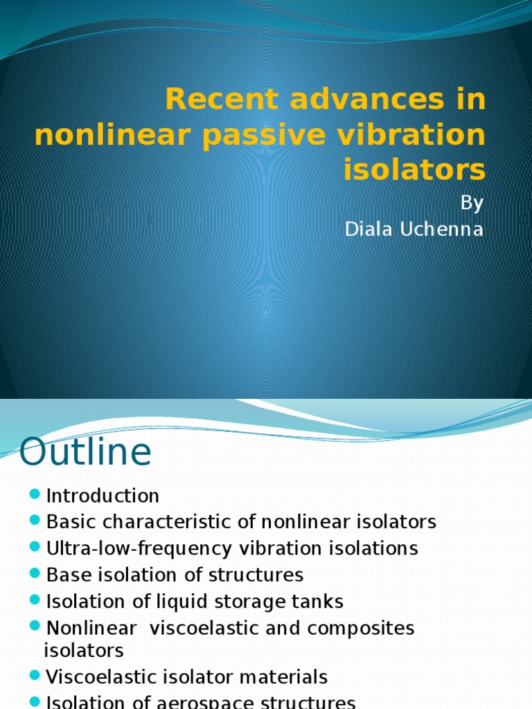 Recent Advances in Nonlinear Passive Vibration Isolators: by Diala Uchenna | PDF ...