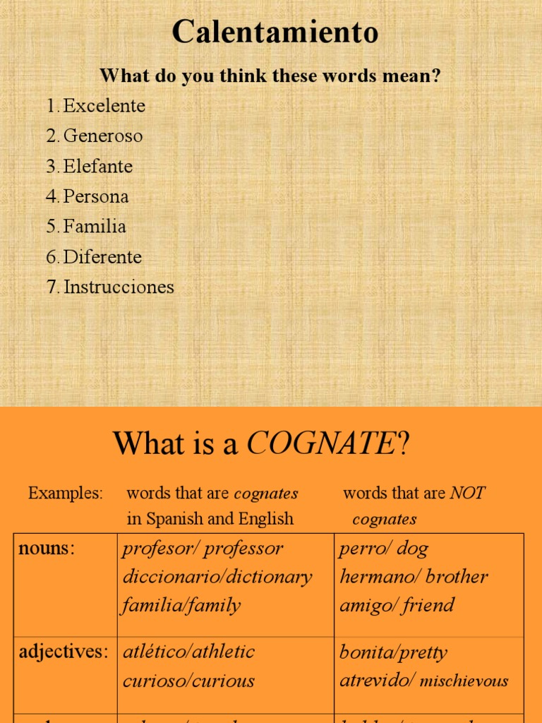 Cognates | Latin | English Language