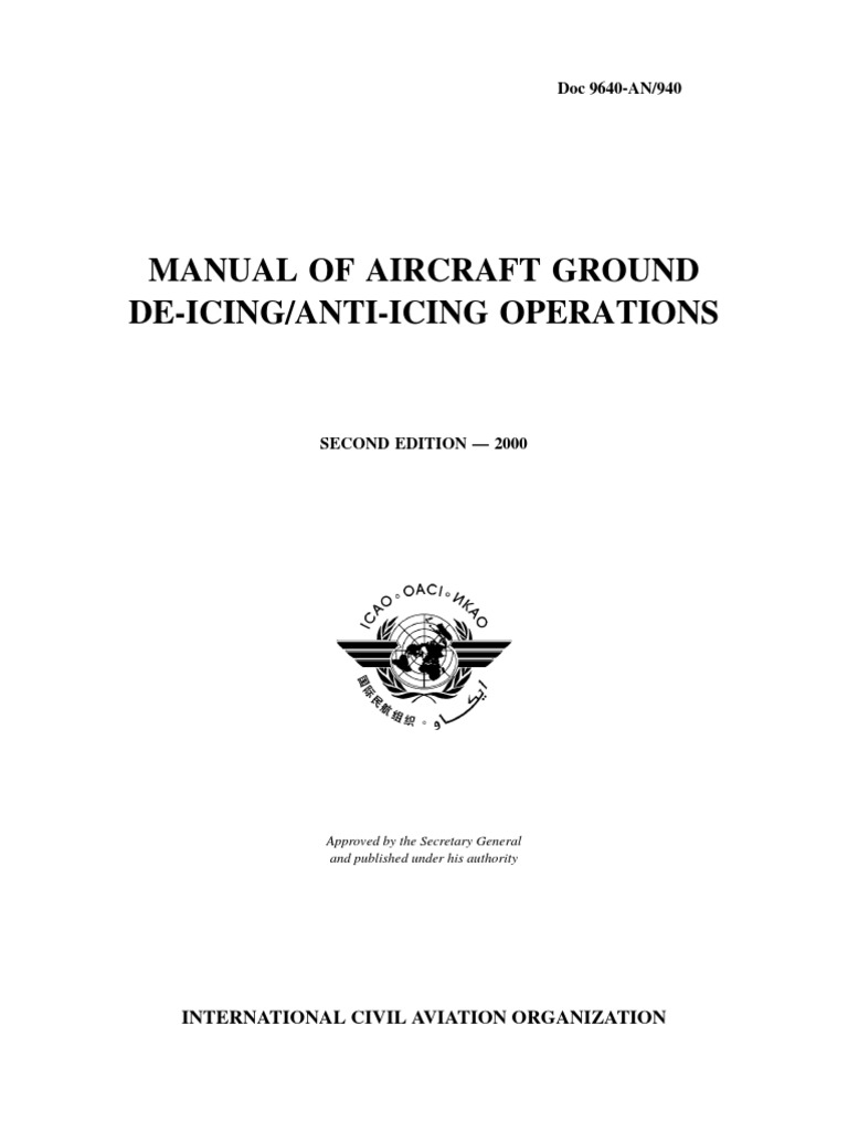 ICAO Doc 9640 - Manual+of+Aircraft+Ground+De-Icing - Anti-Icing ...