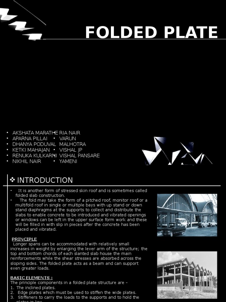 Folded Plates 1.. | PDF | Beam (Structure) | Framing (Construction)