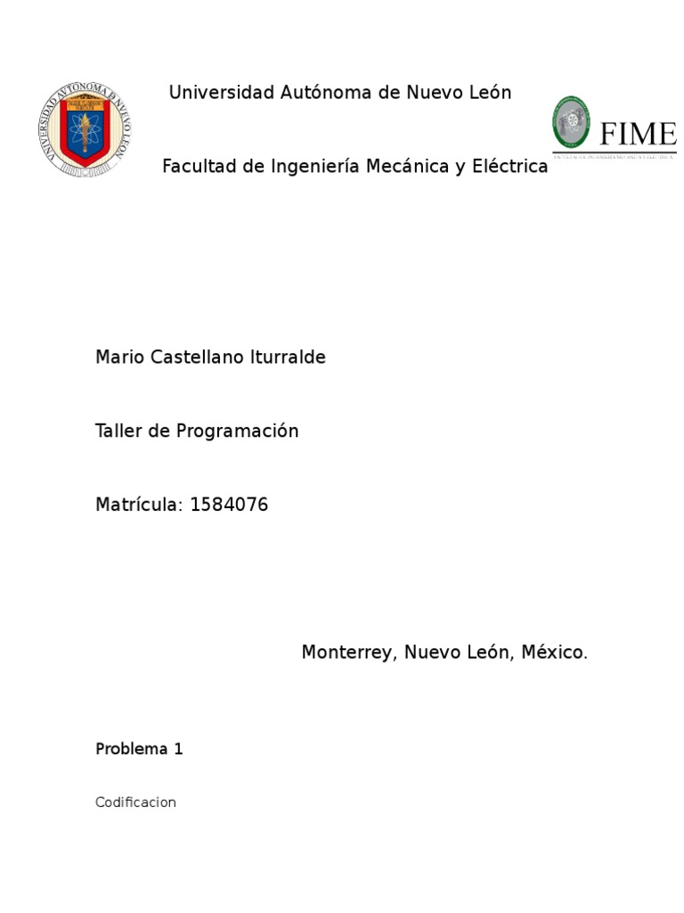 Taller de Programacion 1 | PDF