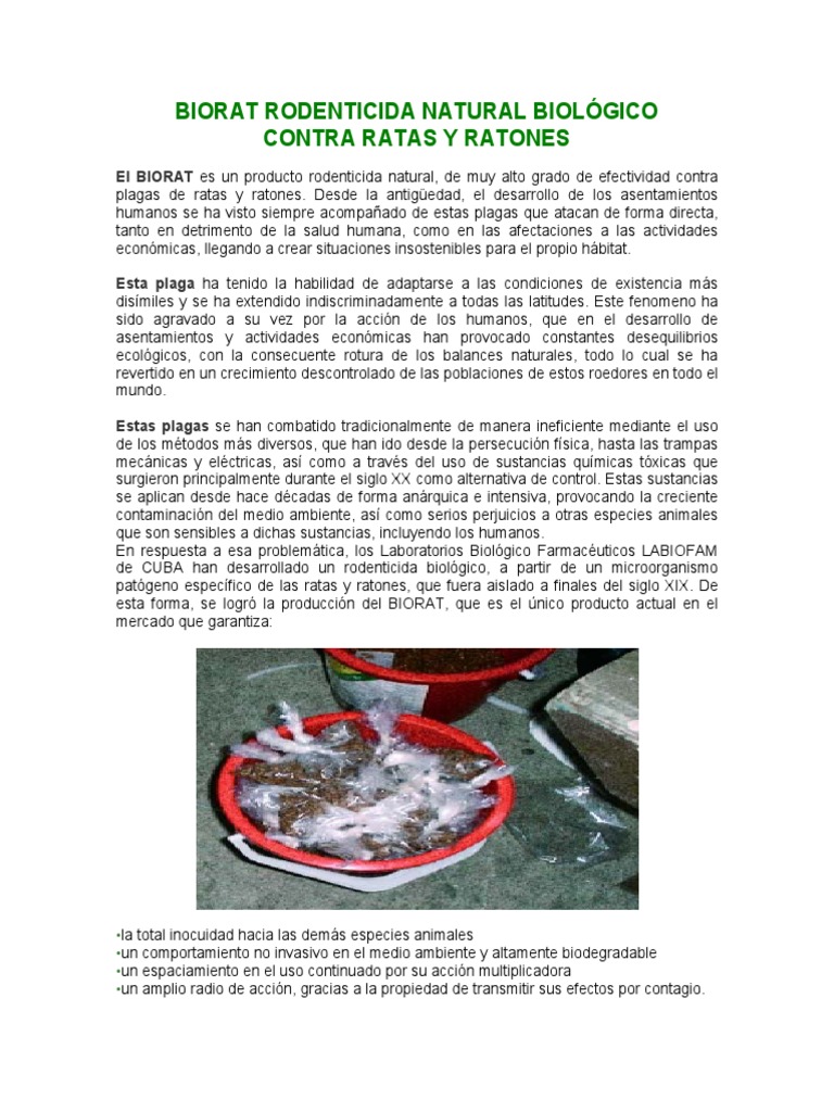 Biorat Informacion | PDF | Plaga (organismo) | Agricultura