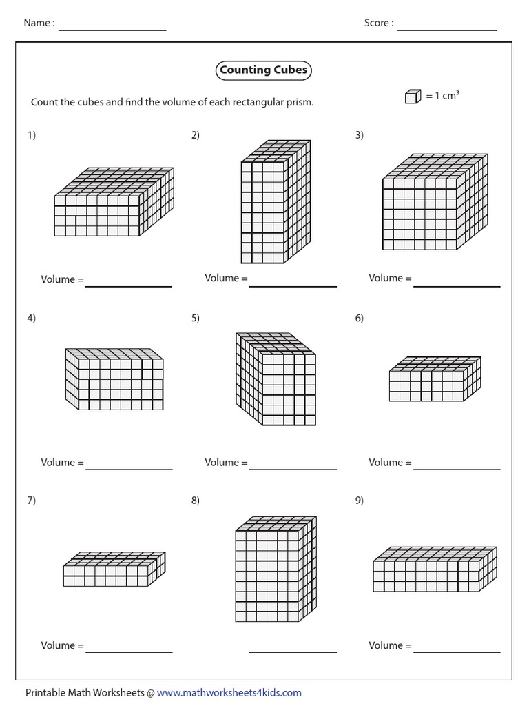 Counting Cubes Medium3 | PDF | Topological Spaces | Polytopes