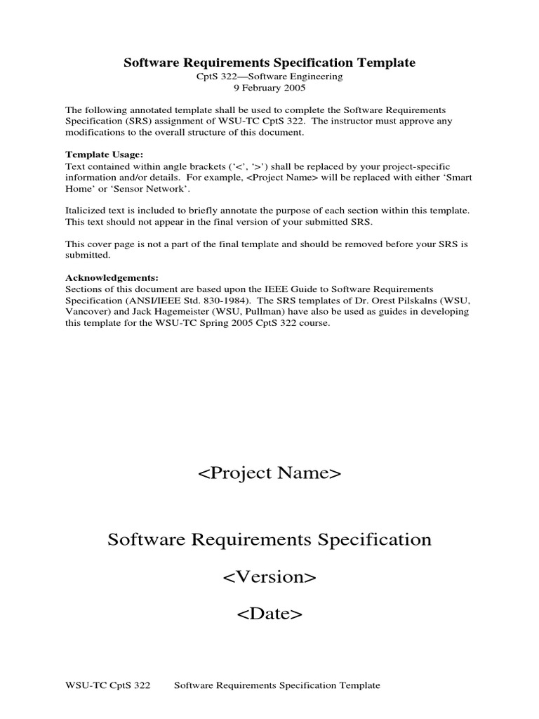 SRS Sample | PDF | Specification (Technical Standard) | Use Case