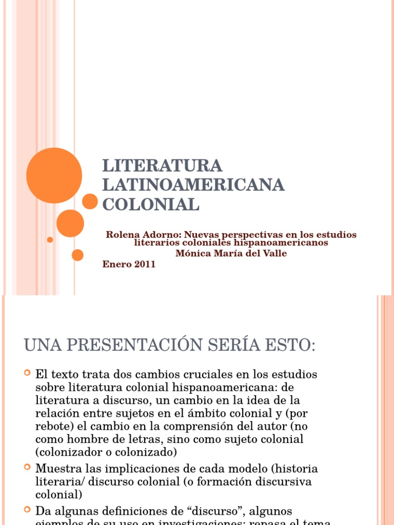 Literatura. Colonial. - Adorno | PDF | Colonialismo | Autor
