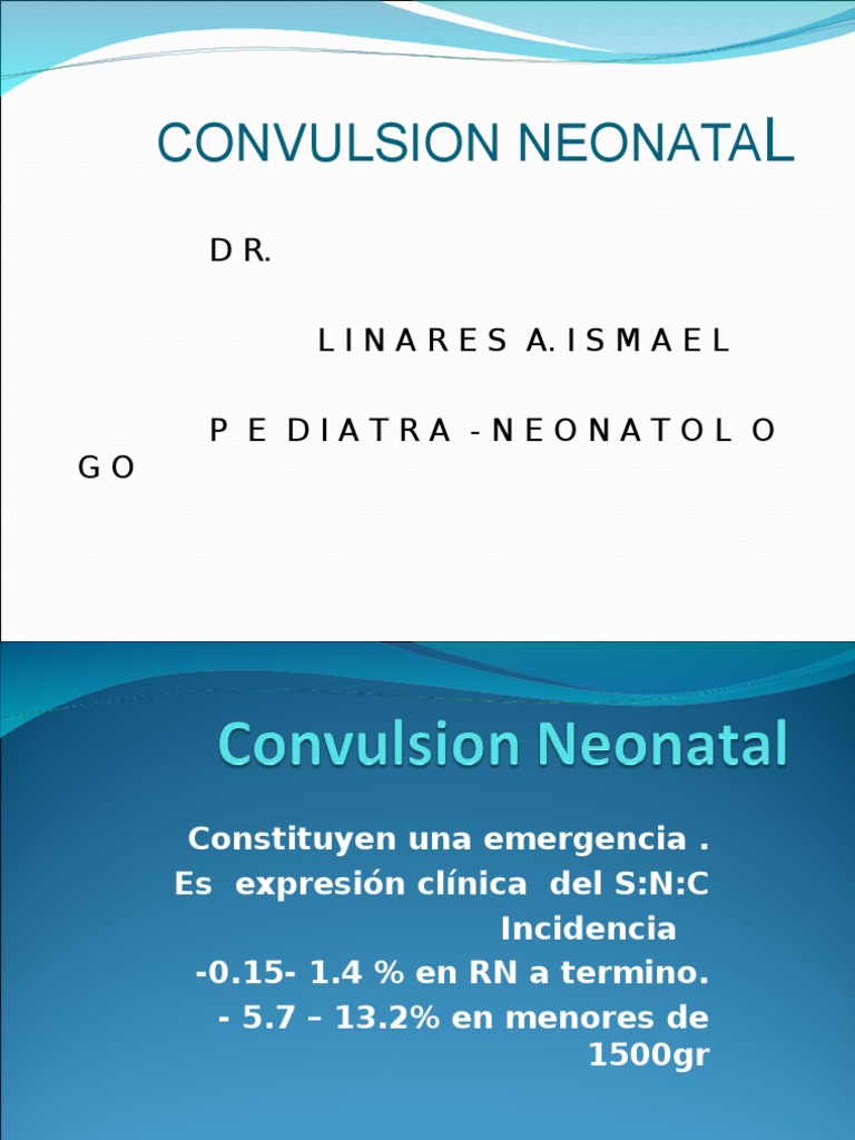 Convulsion Neonatal Power Point | PDF | Isquemia | Neurona