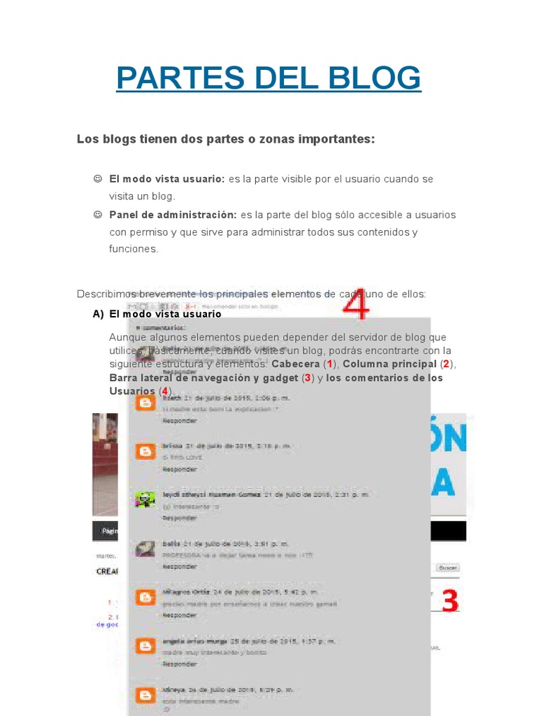 PARTES DEL BLOG para Colgar Ala Paguina | PDF | Blog | Informática