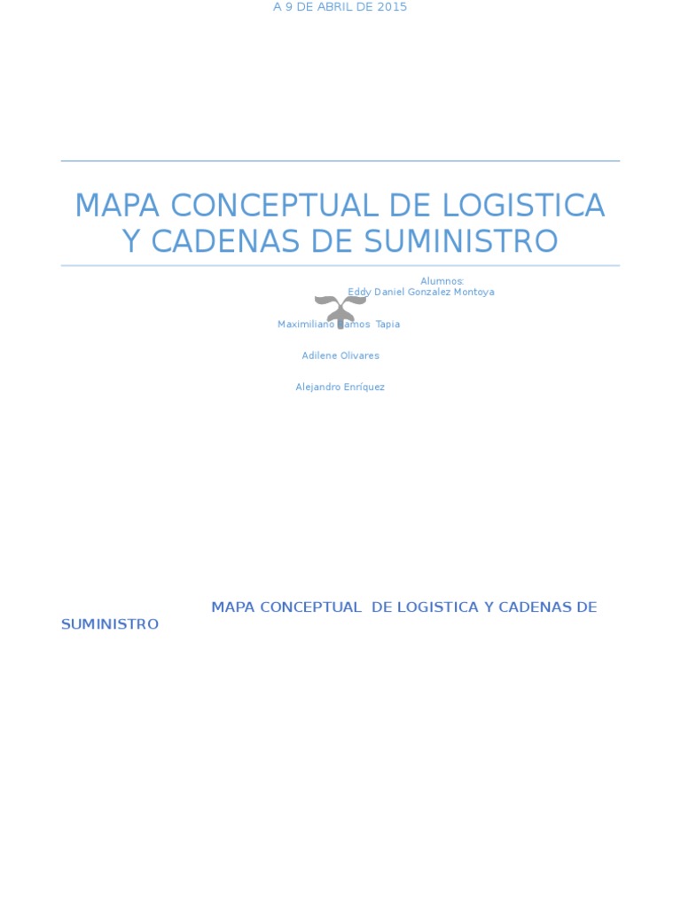 Mapa Conceptual de Logistica y Cadenas de Suministro | PDF