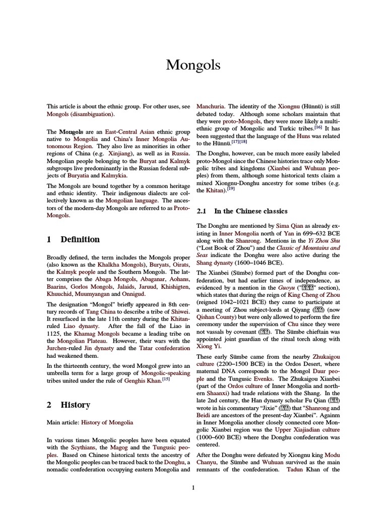 Mongols | PDF | Mongols | Mongolia