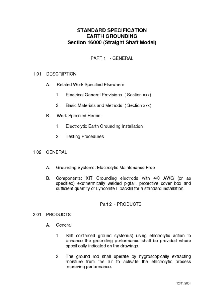 Lyncole XIT Electrolytic Grounding System | PDF | Electrical Conductor ...