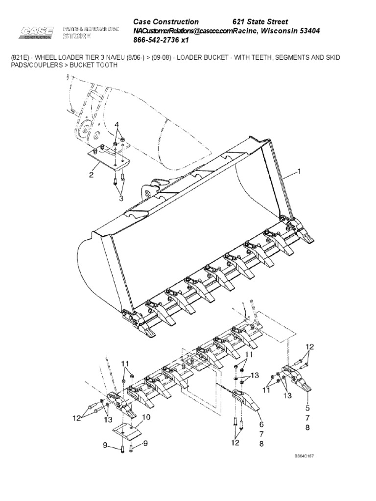 Loader Bucket - With Teeth, Segments and Skid Pads/couplers | PDF | Law ...