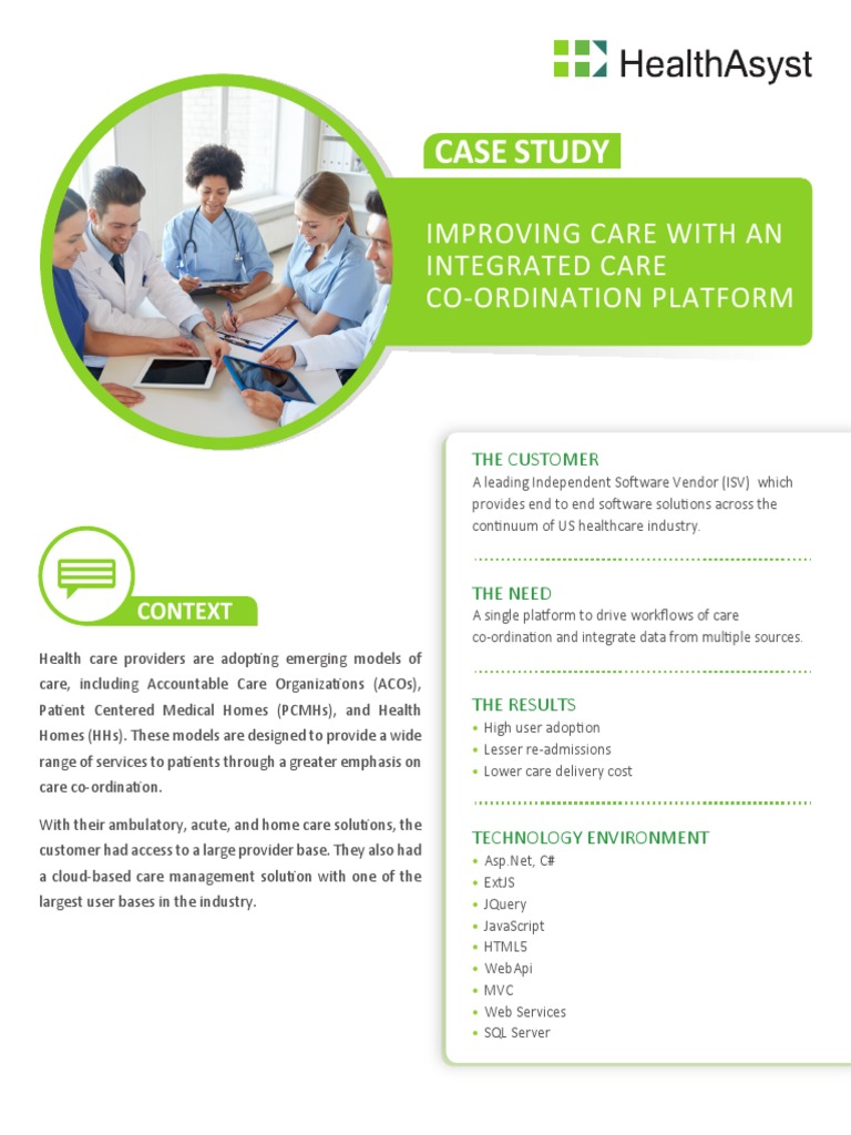 Integrated Care Coordination Platform Case Study | PDF | Analytics ...