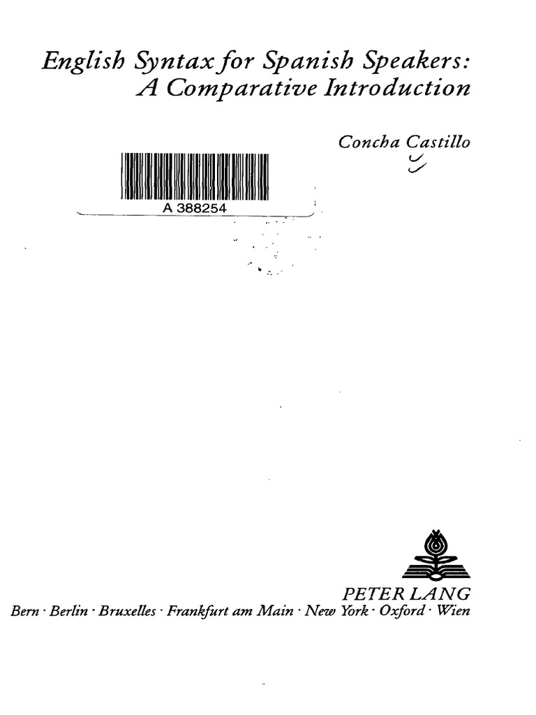 English-Spanish Syntax Comparison Guide | PDF | English Language ...