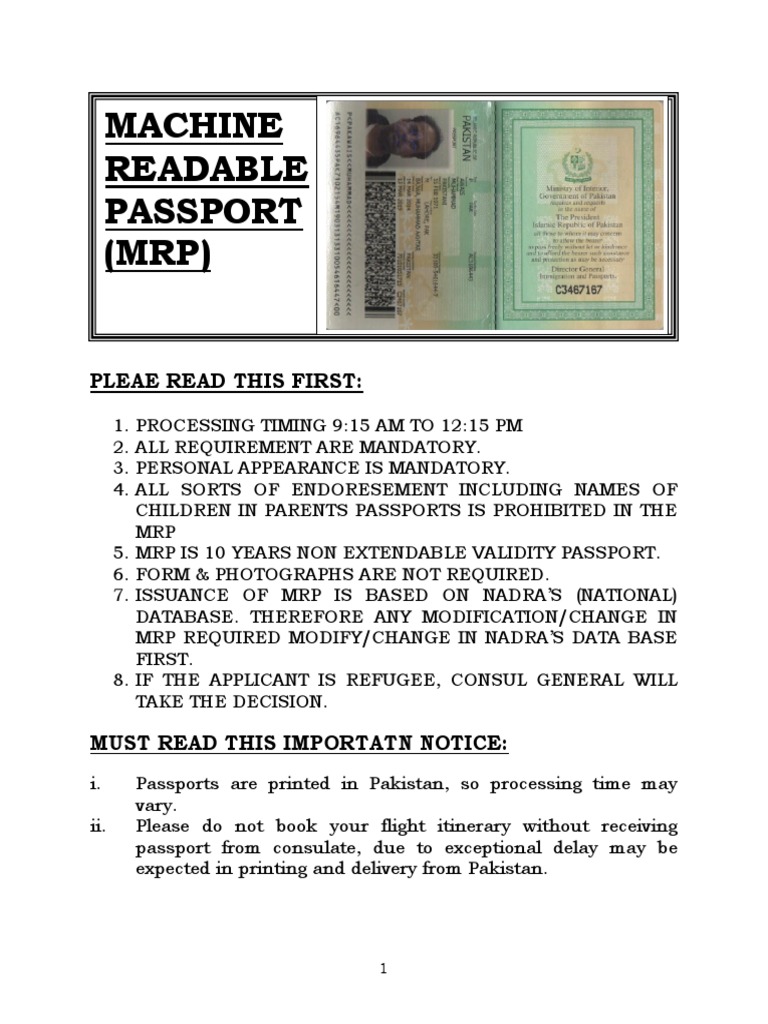 Information About Machine Readable Passport | PDF | Identity Document ...