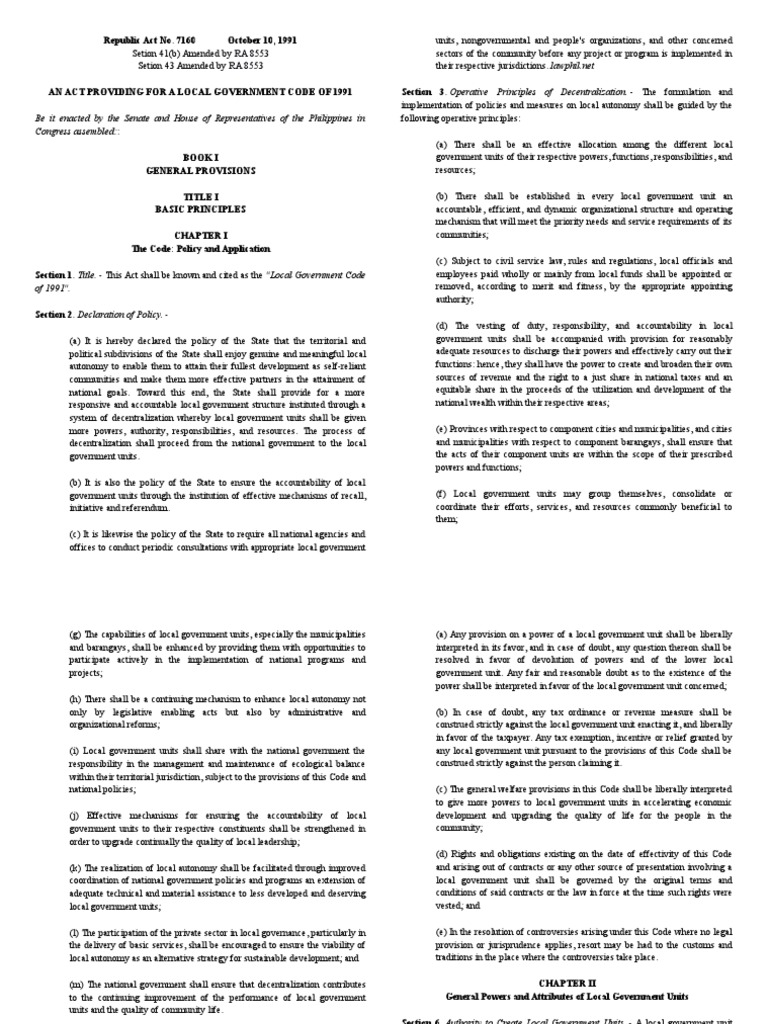 republic-act-no-7160-local-government-social-institutions