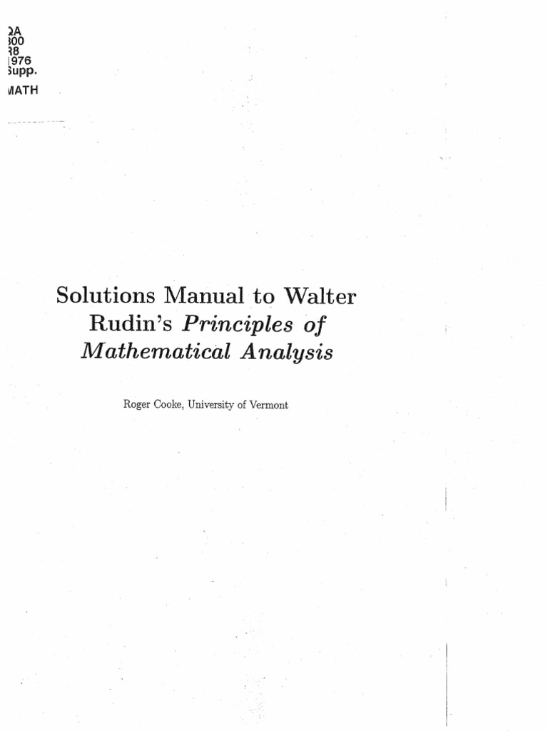 Walter Rudin's Real Analysis | PDF