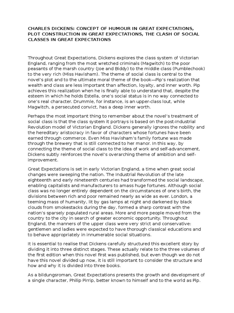 Plot Construction in Great Expectations | PDF | Great Expectations ...