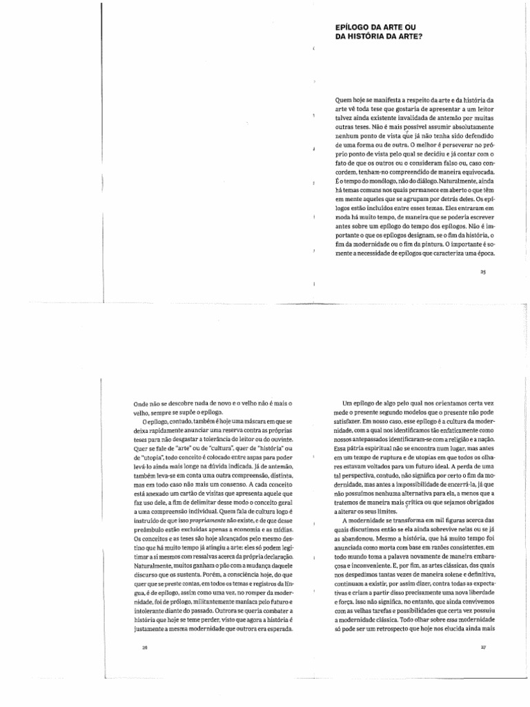 BELTING, Hans - O Fim Da Historia Da Arte-Cap.1 e 2 | PDF | Tempo | Museu