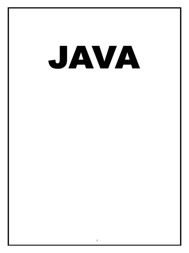 Java | Download Free PDF | Class (Computer Programming) | Method (Computer Programming)