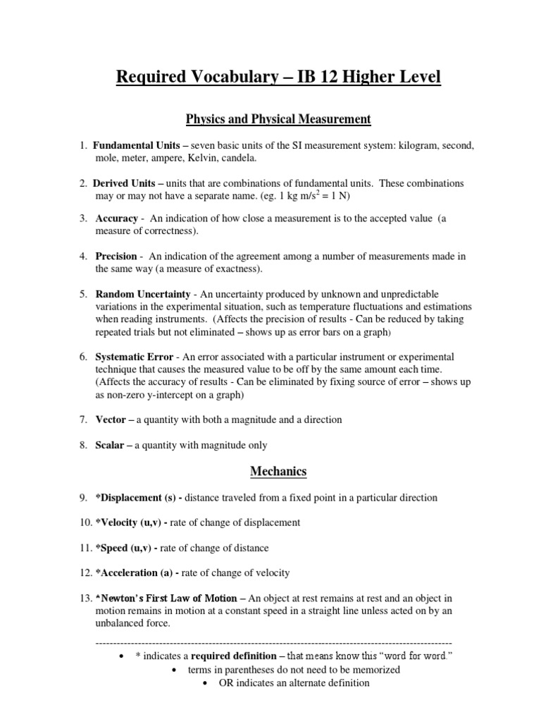 IB HL PHYSICS Study Guide | PDF | Waves | Atomic Nucleus