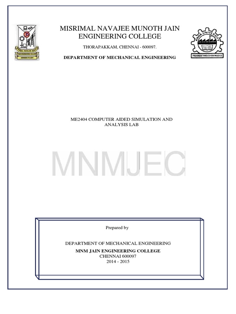 Ansys Lab Manual | PDF | Menu (Computing) | Computer File