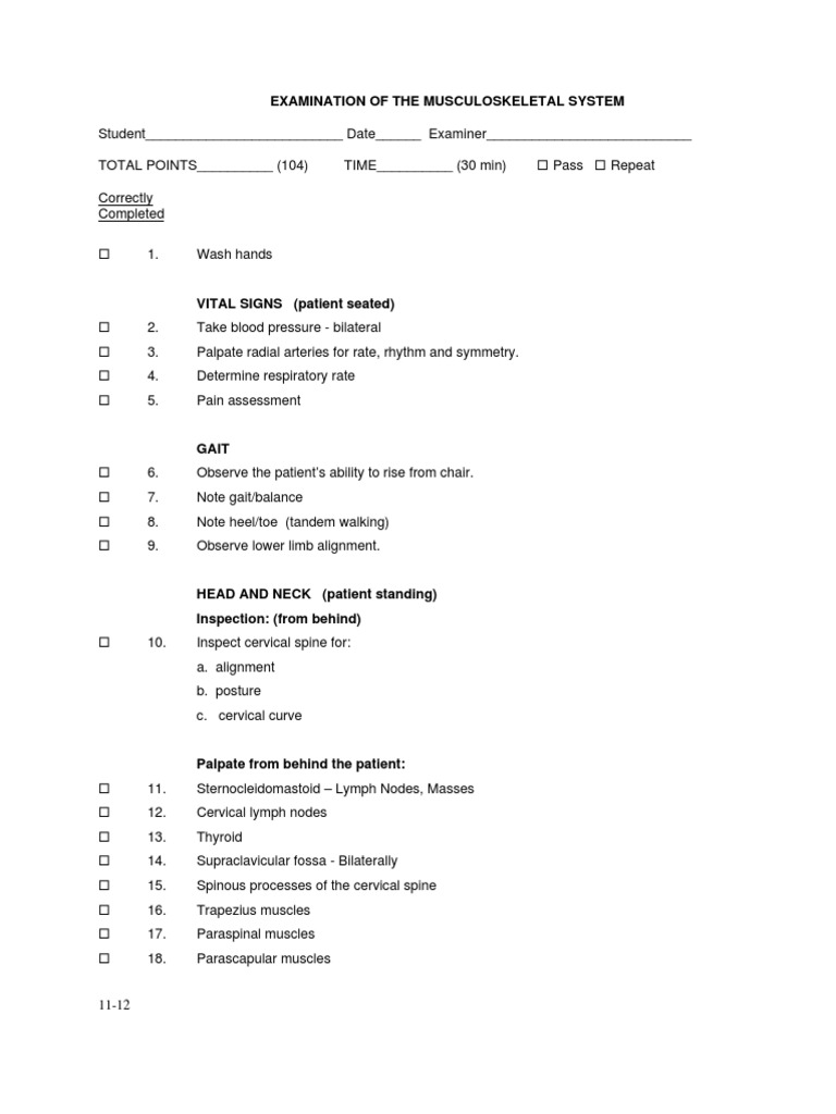Examination of The Musculoskeletal System | PDF | Anatomical Terms Of ...
