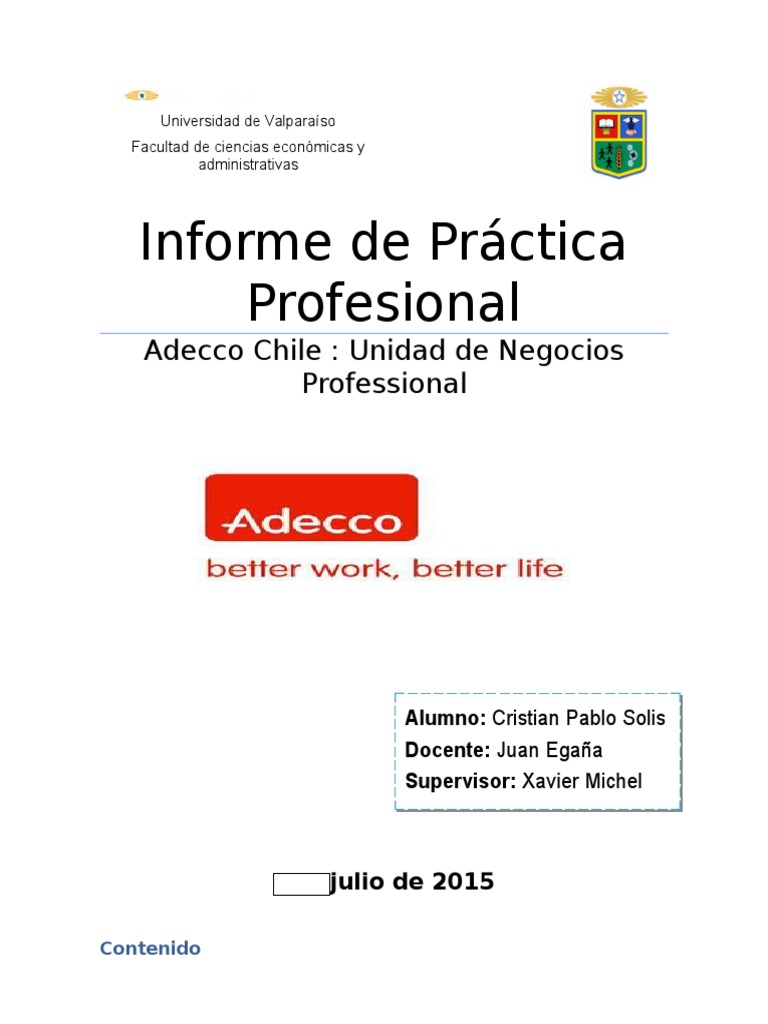 Informe Practica Profesional Pdf Recursos Humanos Calidad Comercial