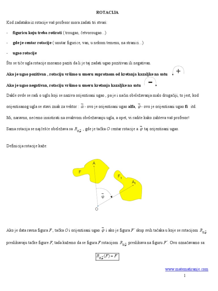 Rotacija | PDF