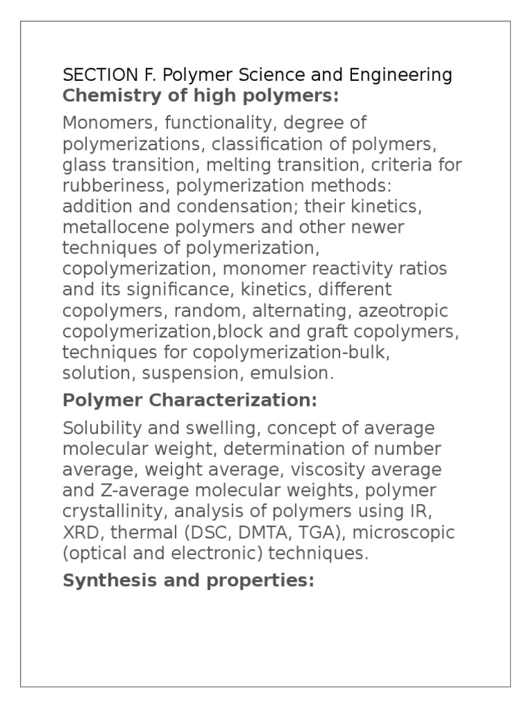 Gate Polymer | PDF | Copolymer | Polymers