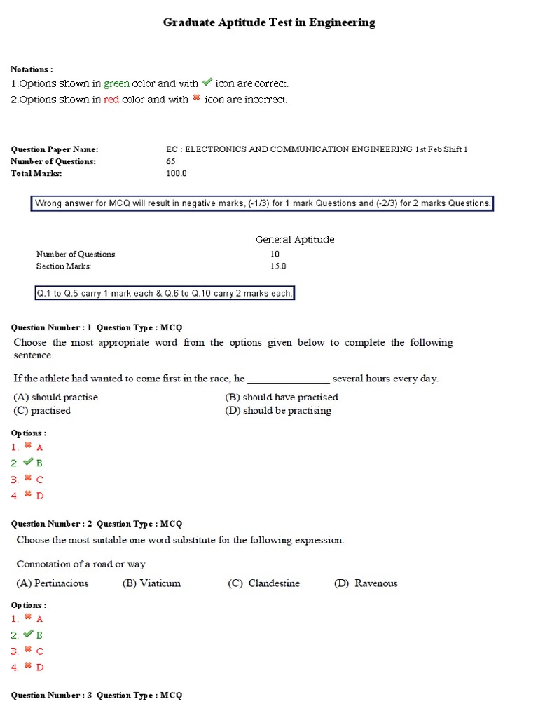 EC Set 3 Answer Key | PDF | Test (Assessment) | Student Assessment And ...