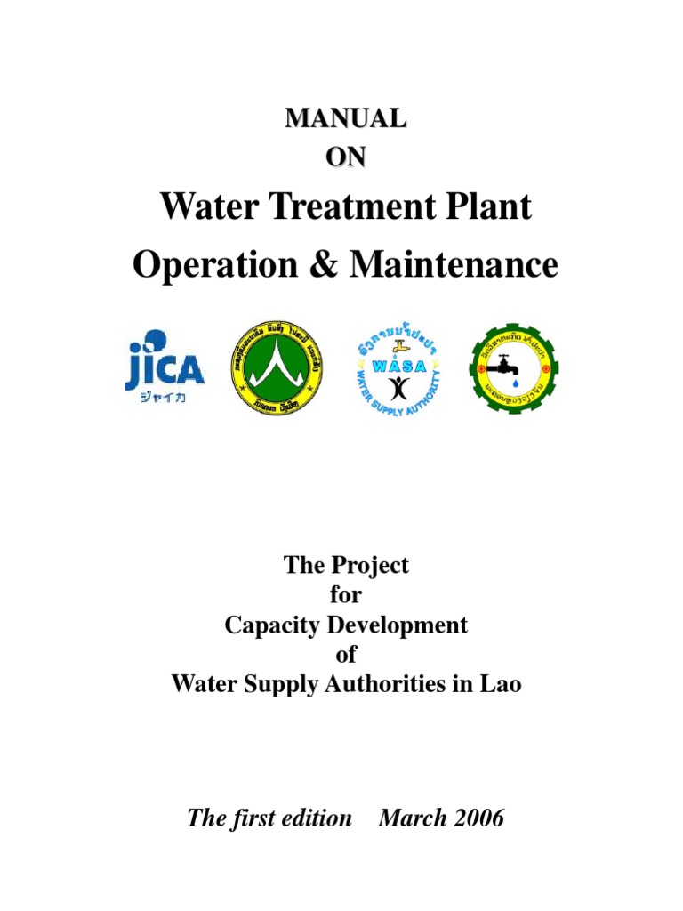 Water Treatment Plant Operations Manual | PDF | Water Purification ...