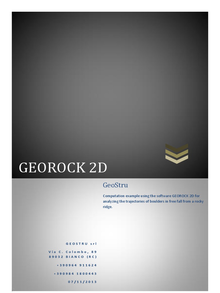 GeoRock 2D Tutorial | PDF | Surface Roughness | Trajectory
