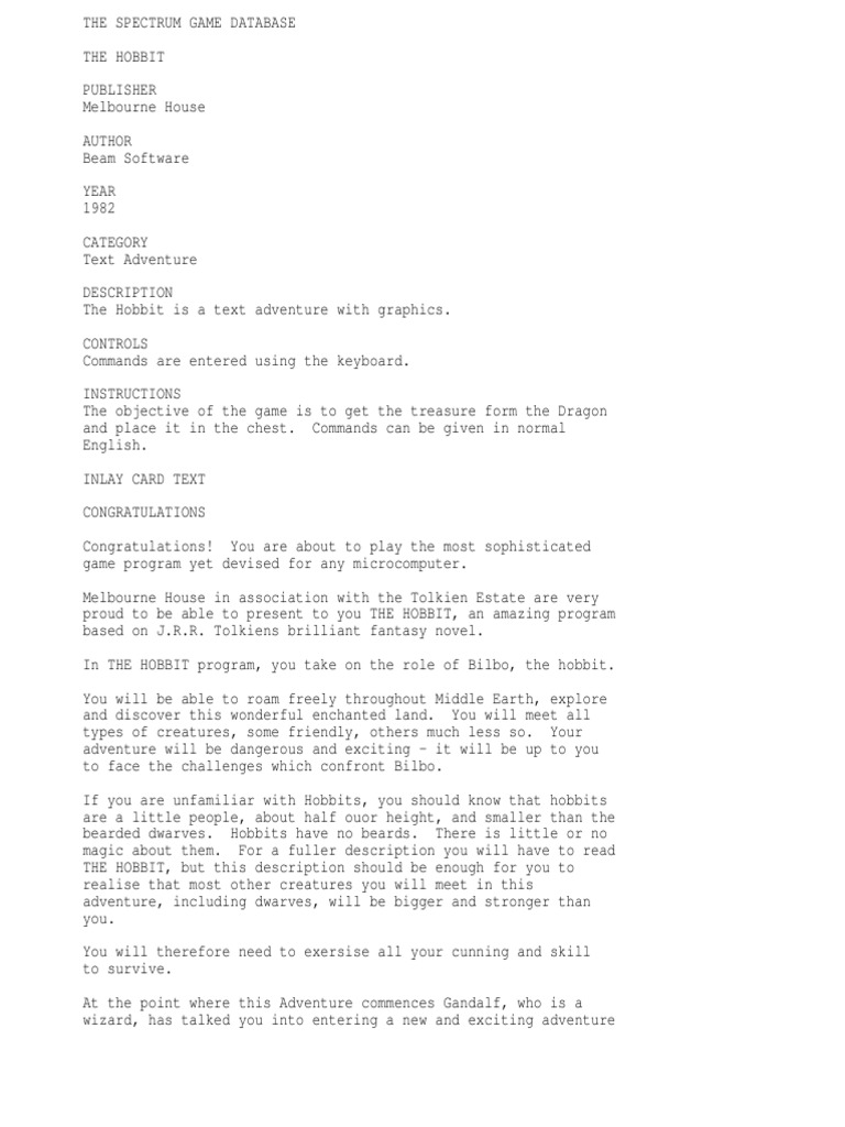 The Hobbit | PDF | The Hobbit | Hobbit