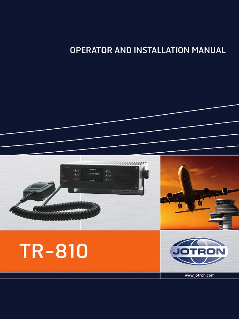 Operator & Installation Manual Tr-810 857645 | PDF | Microphone | Battery Charger