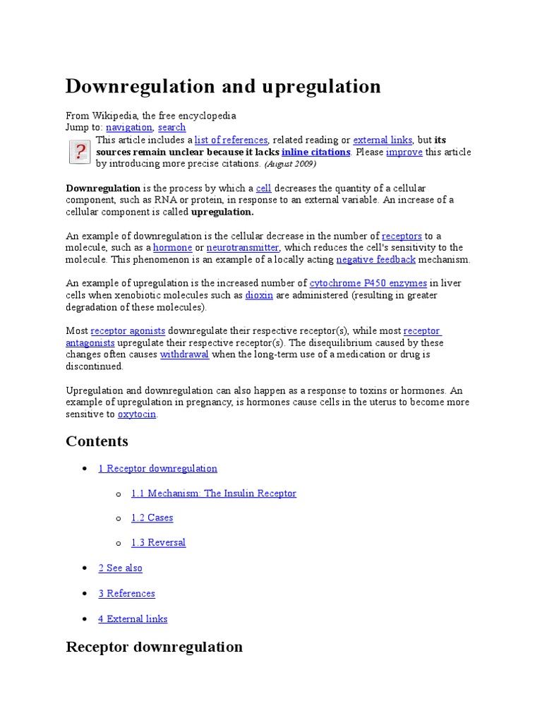 Downregulation and Upregulation | PDF | Downregulation And Upregulation ...