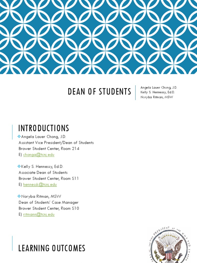 Dean of Students Office Overview at TCNJ | PDF | Grief | Mental Health